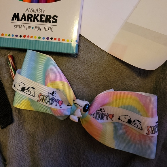 Hand Crafted | Accessories | Snoopy Pastel Lg Bow Made By Martha | Poshmark